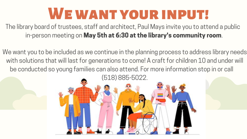 We want your input! – Ballston Spa Public Library